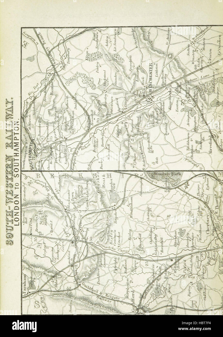 Map england 19th century railway hi-res stock photography and images ...