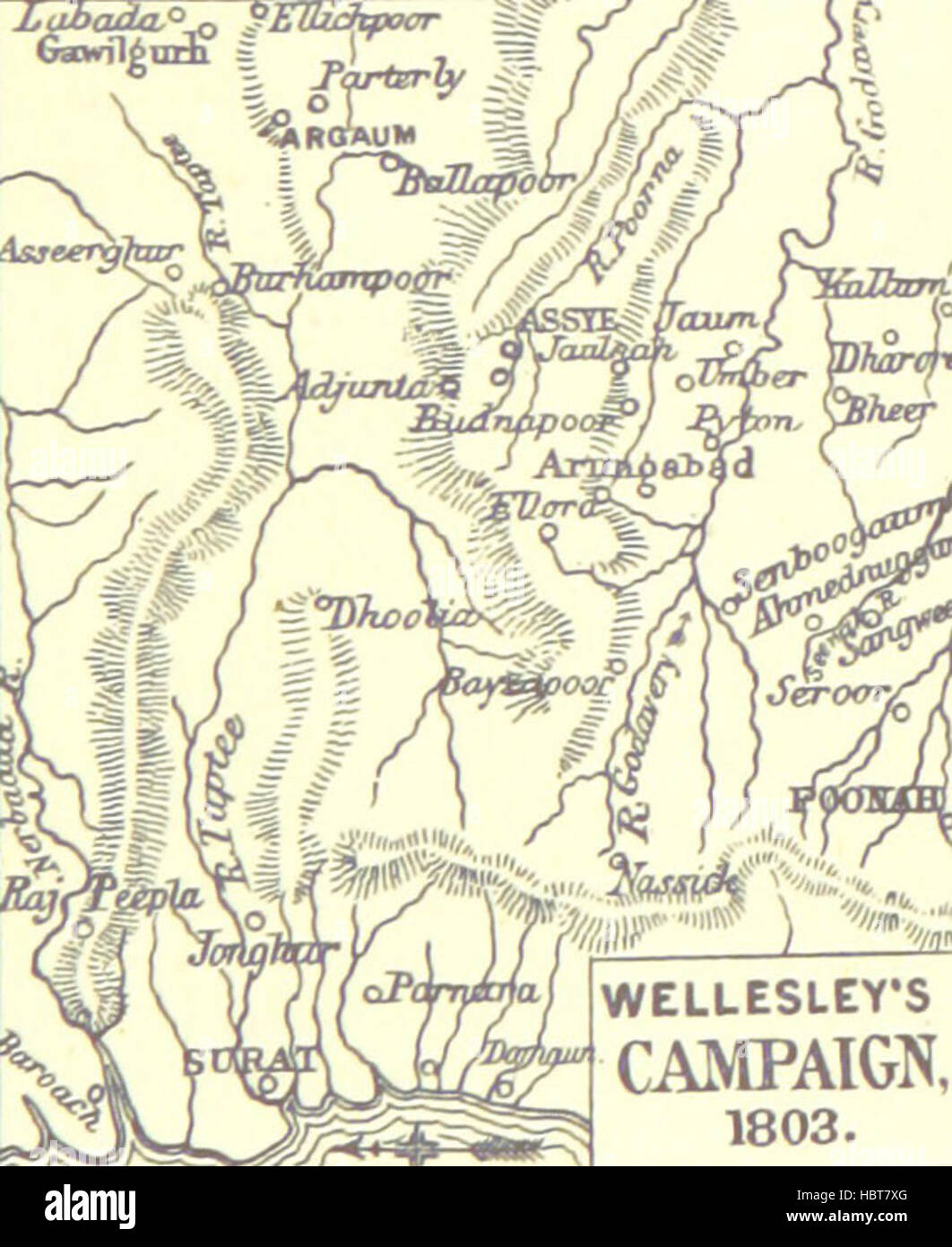 An image from page 679 of 'From Crecy to Assye,' showcasing a map ...