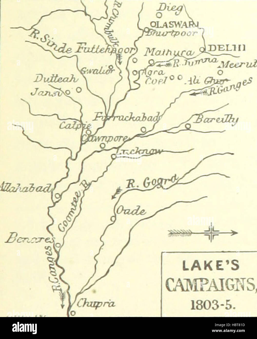 The page depicts British military history, showing maps of famous ...
