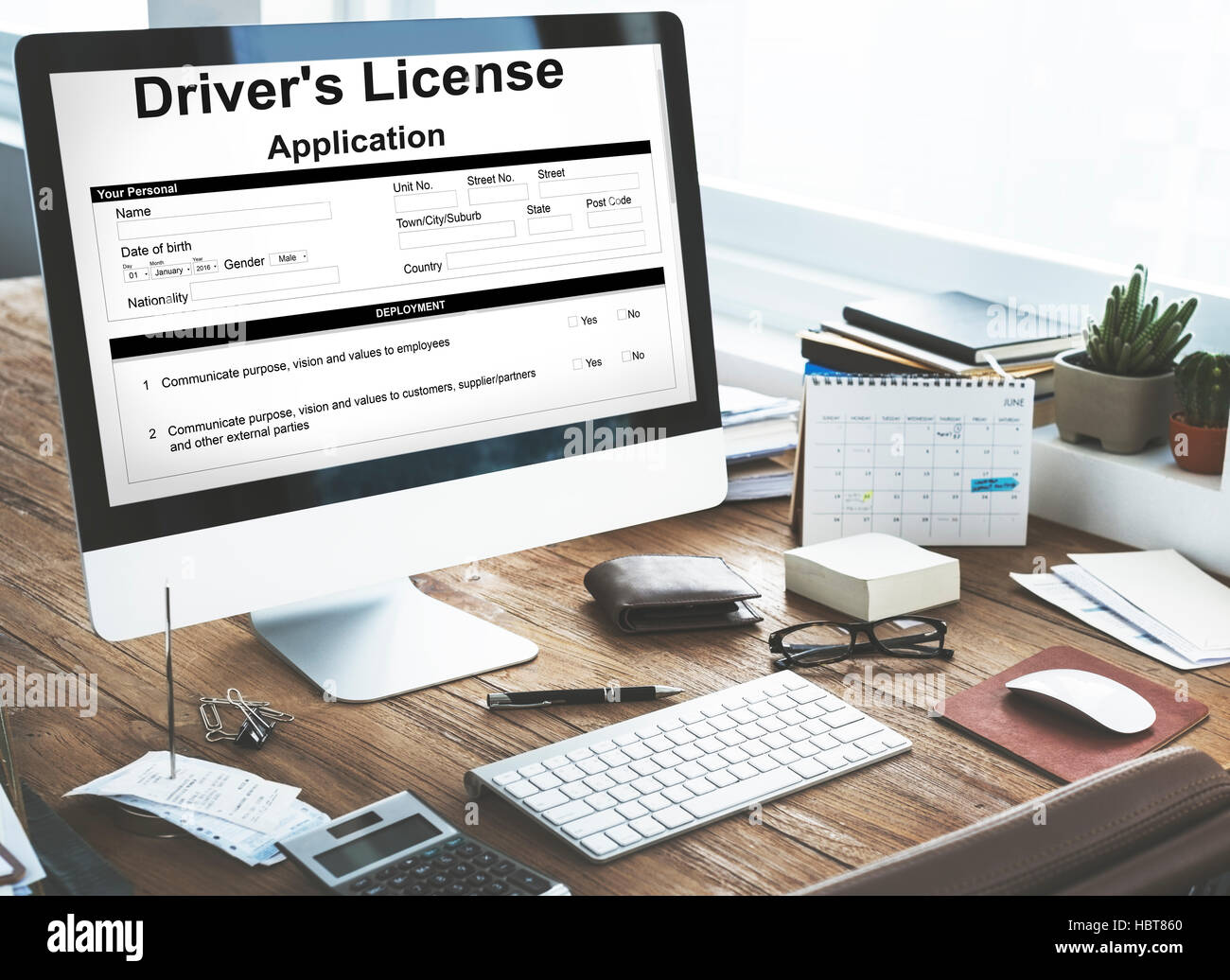 Driver’s License Application Permission Form Concept Stock Photo - Alamy