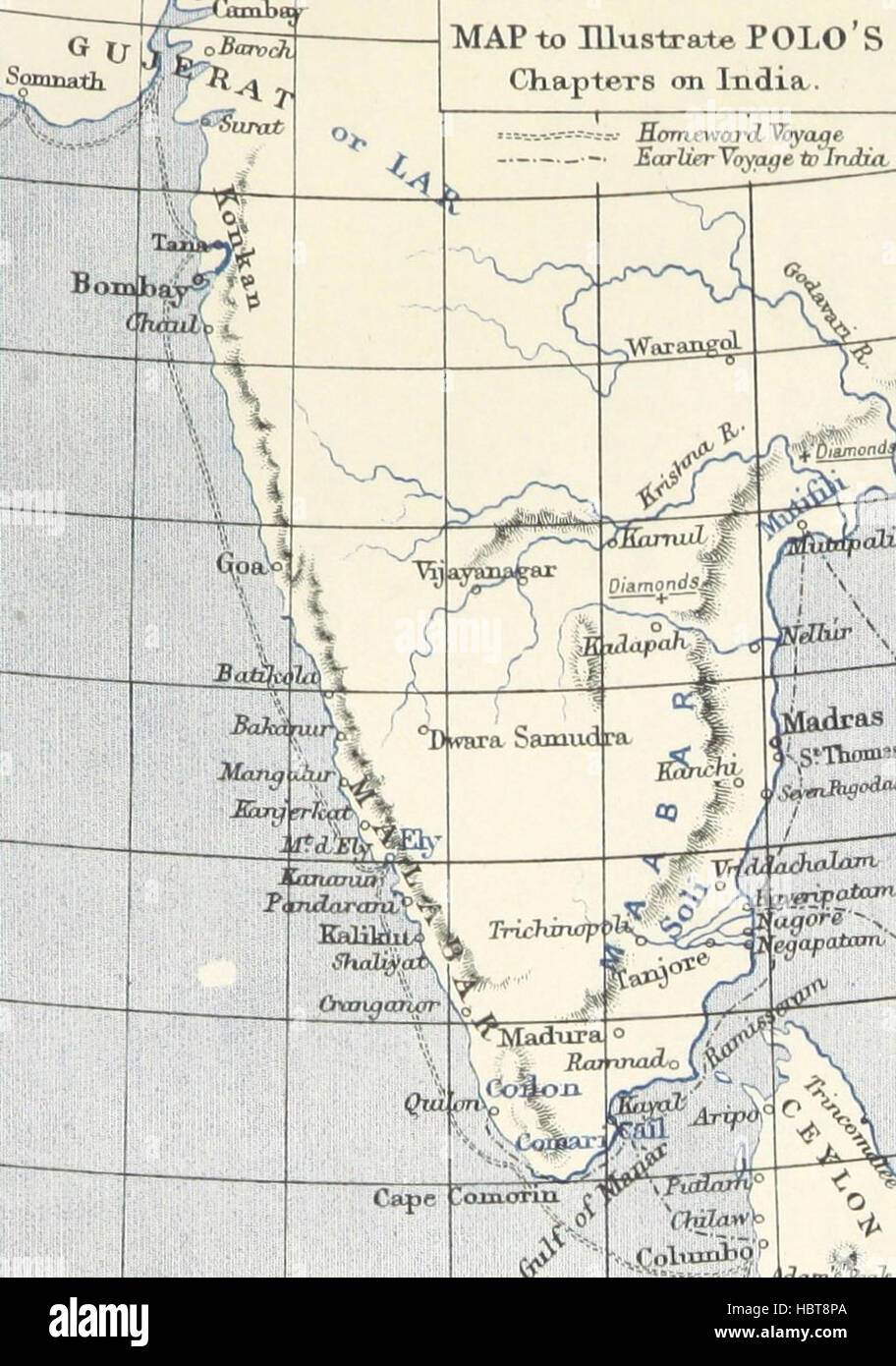 Map illustration showing geographical features, boundaries, rivers ...
