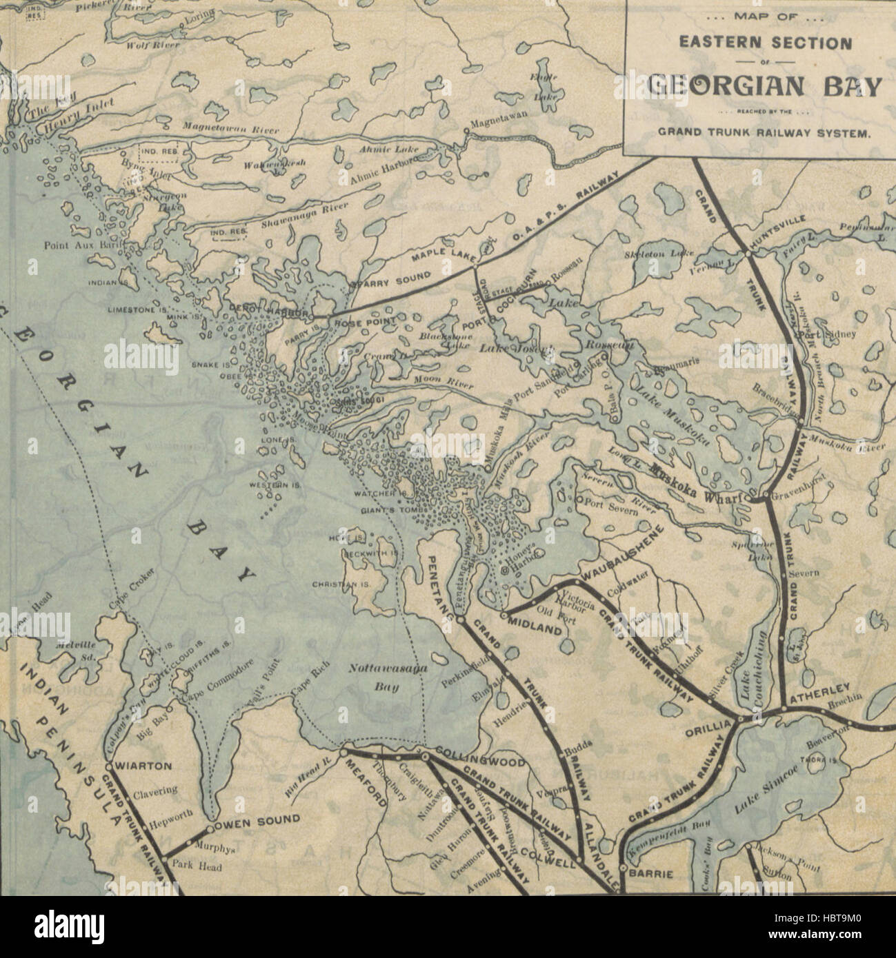 Map of muskoka hi-res stock photography and images - Alamy