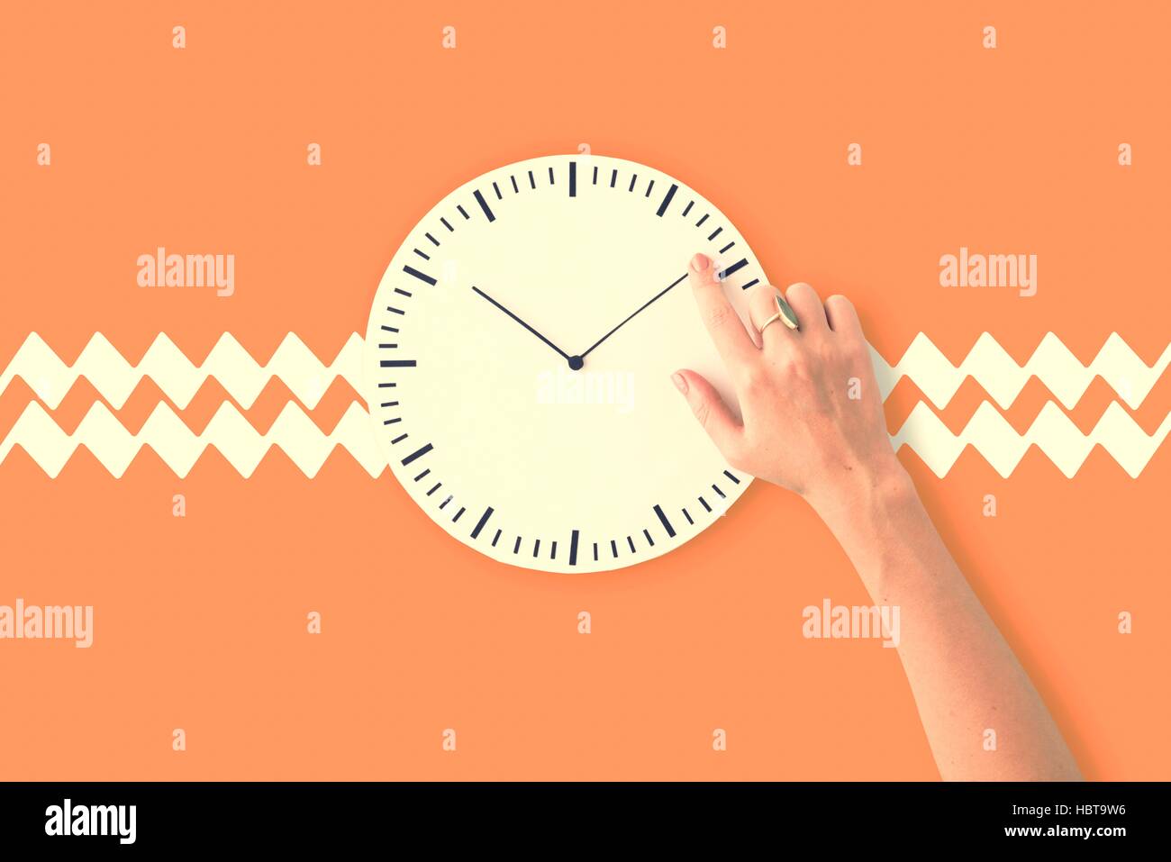 Clock Time Second Minute Hour Puntual Circle Concept Stock Photo - Alamy