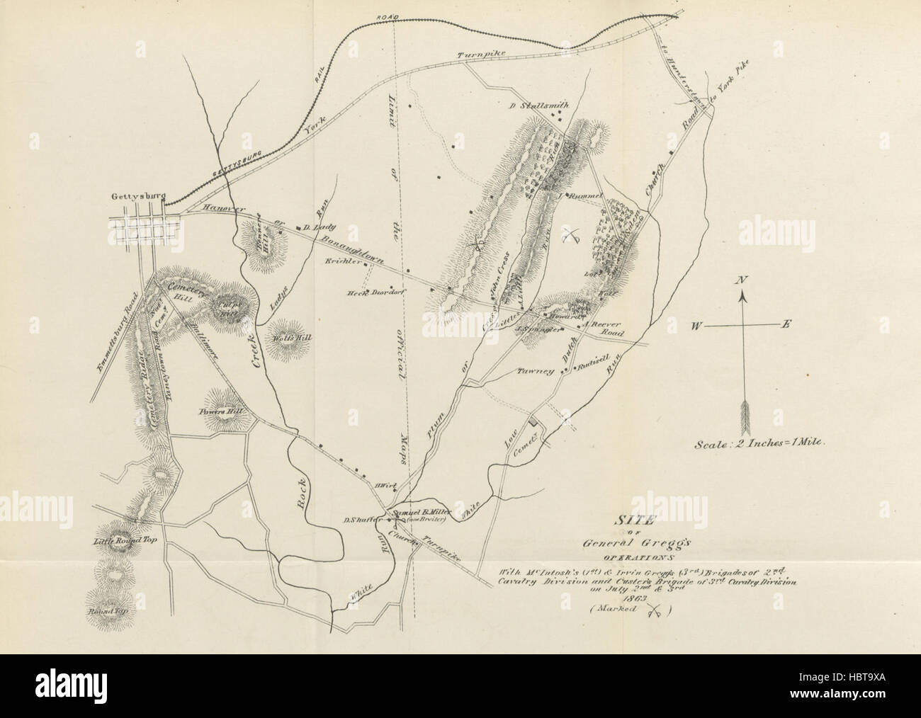 Gettysburg battle field illustration hi-res stock photography and ...