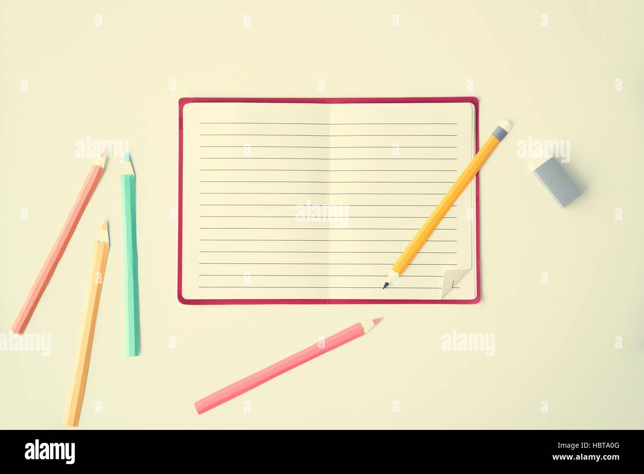 Blank Mockup Empty Page Diary Copy Space Concept Stock Photo - Alamy