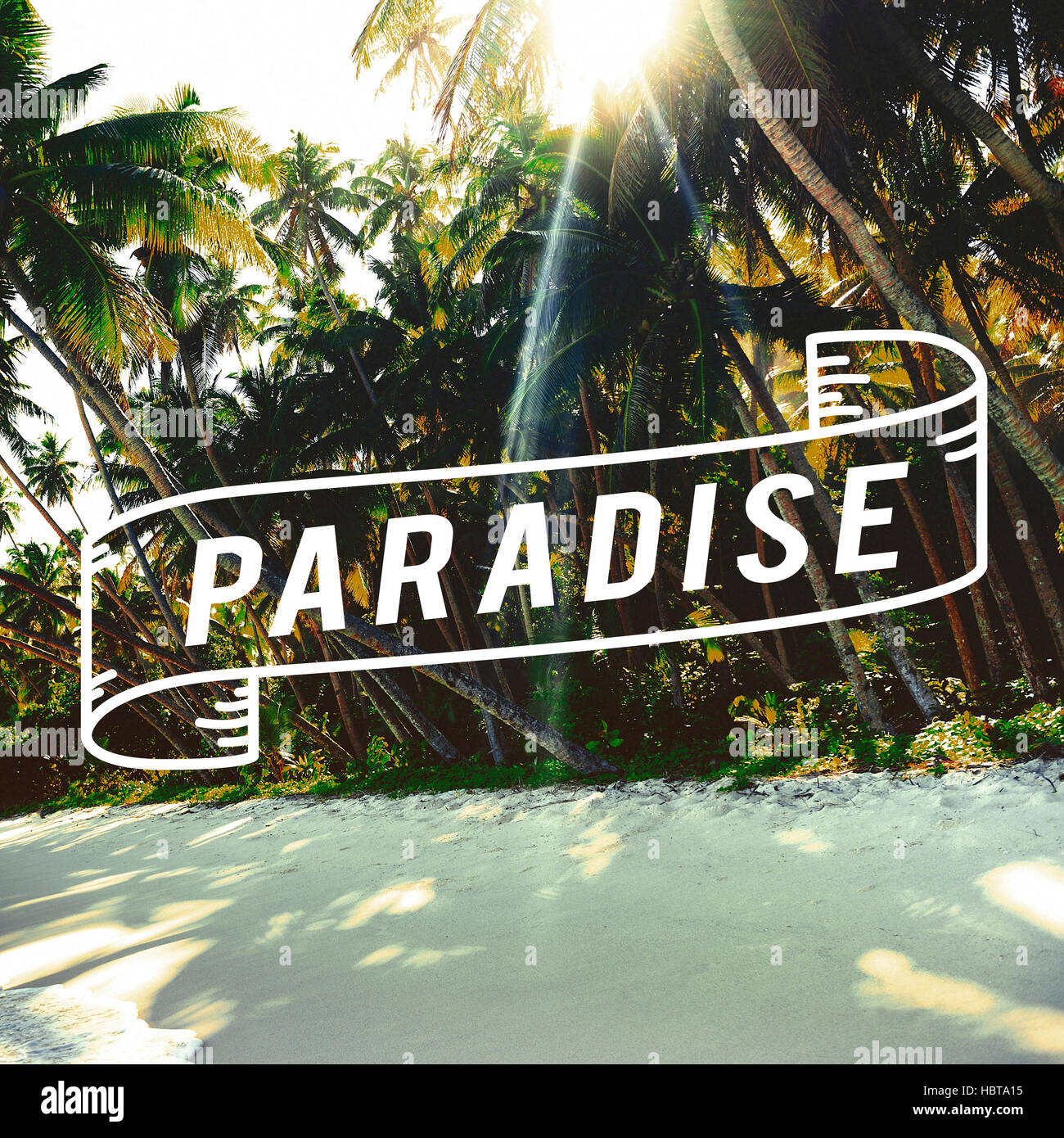 Beach Island Vacation Summer Journey Words Concept Stock Photo - Alamy