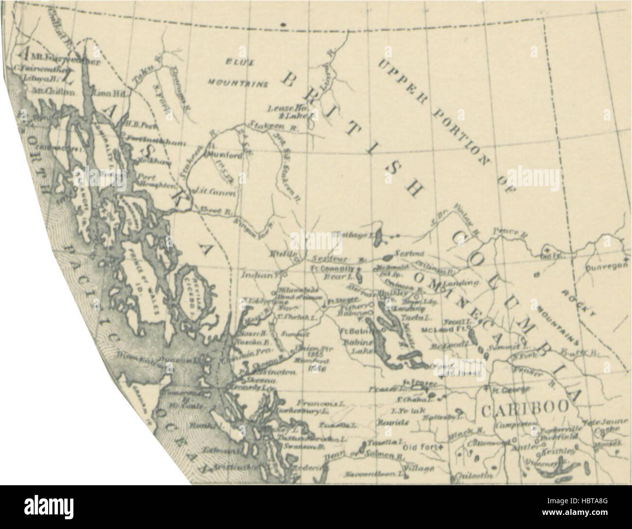 An image of a map extracted from 'History of the Pacific,' illustrating ...