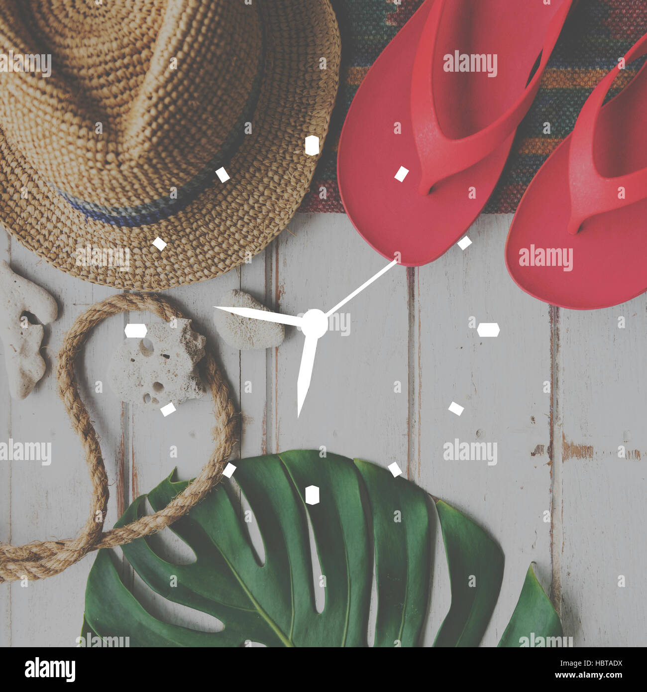 Clock Time Badge Banner Concept Stock Photo - Alamy