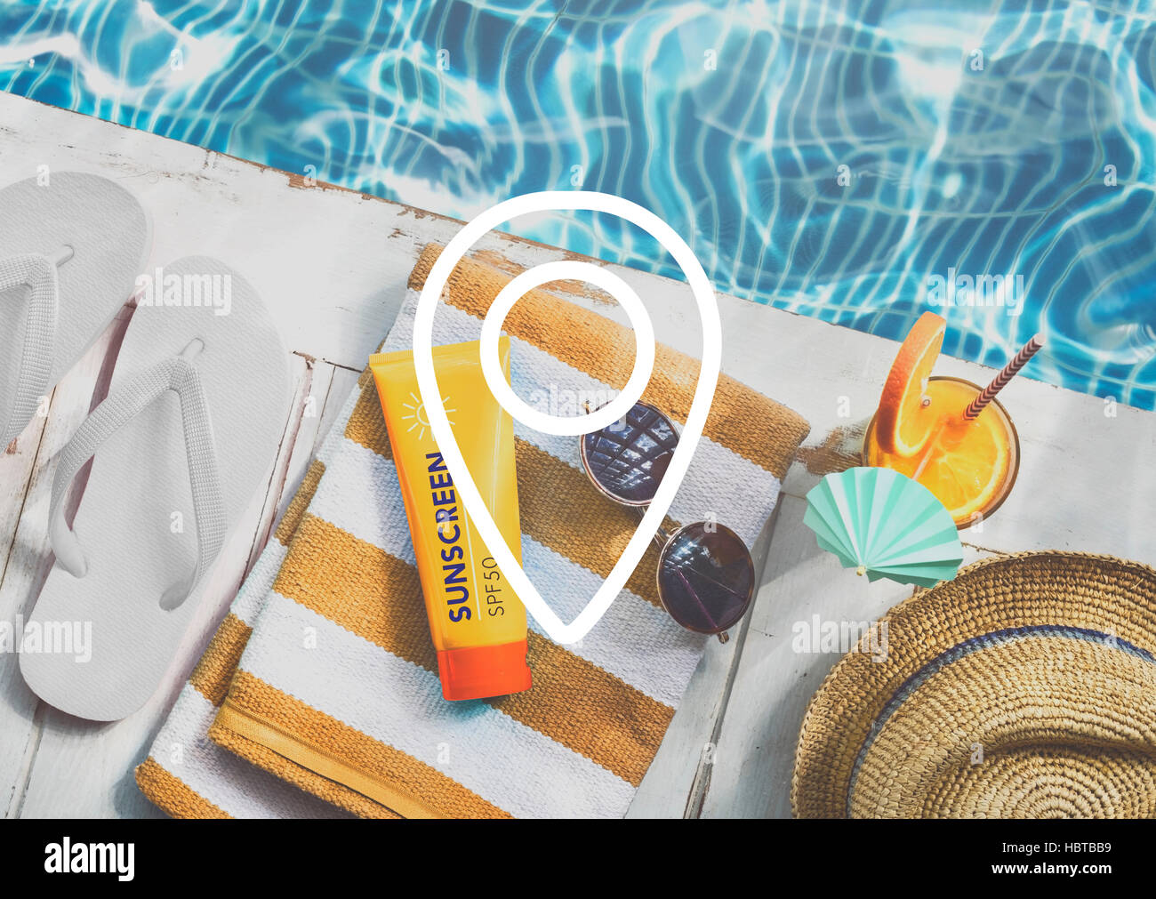 Distance Marker Positioning Navigation Icon Concept Stock Photo - Alamy