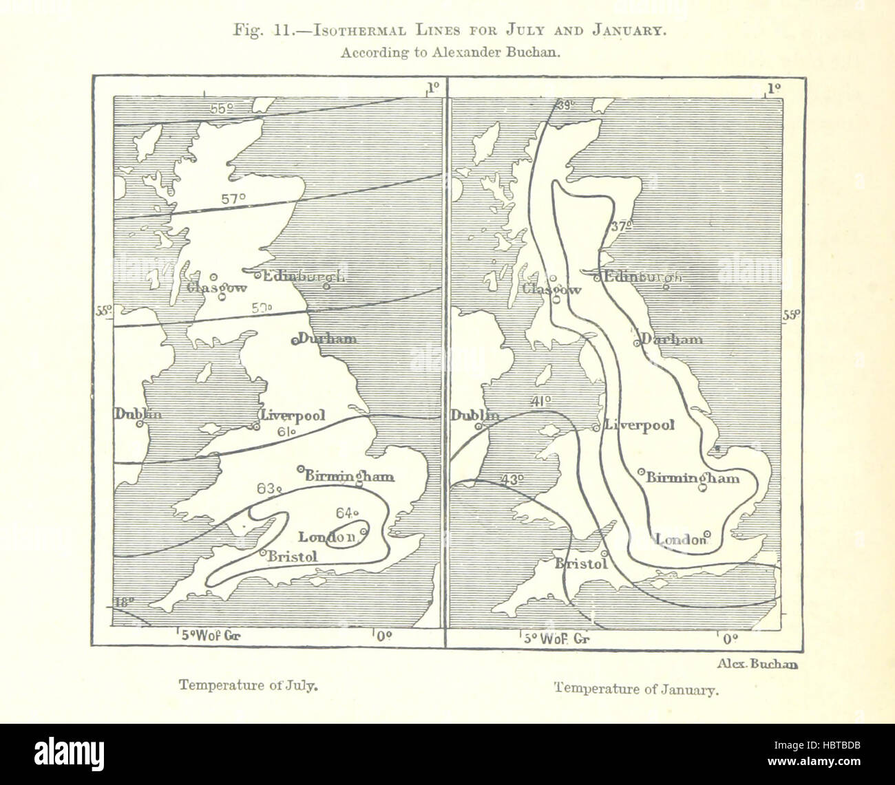 Physical map of the british islands hi-res stock photography and images ...