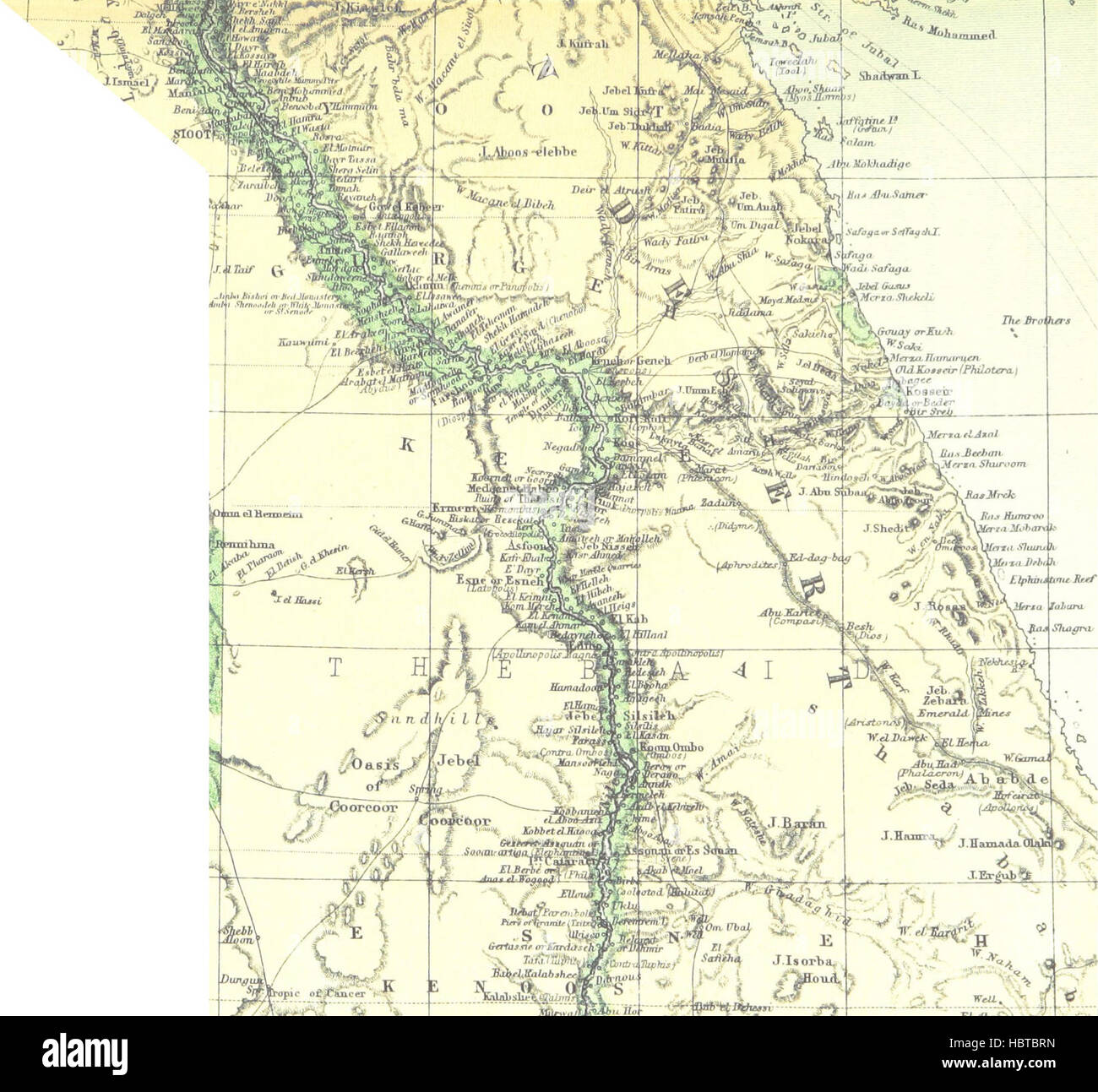An image extracted from the 'Orient Line Guide,' showing a map of ...
