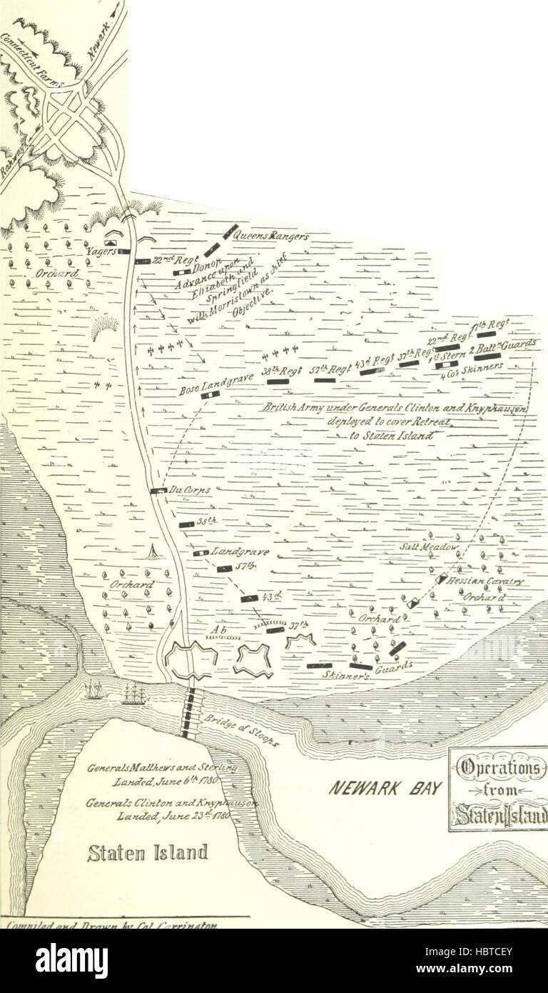This map from page 577 of 'Battles of the American' depicts key ...