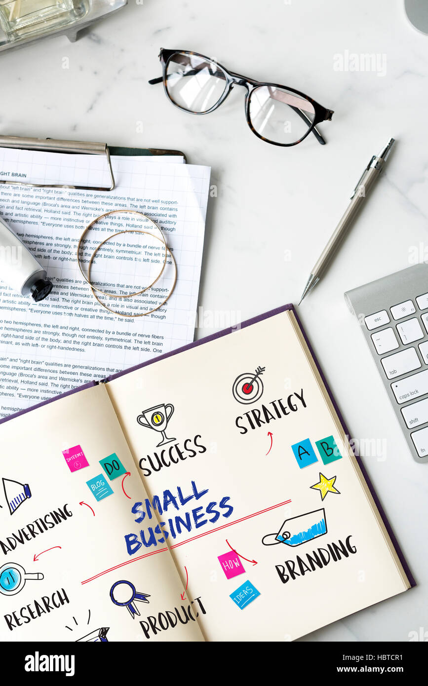 Small Business Goal Investment Plan Diagram Concept Stock Photo - Alamy