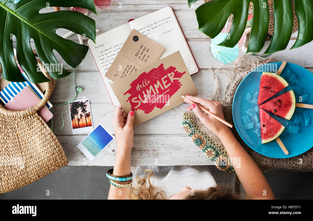 Summer Season Fun Rest Concept Stock Photo - Alamy