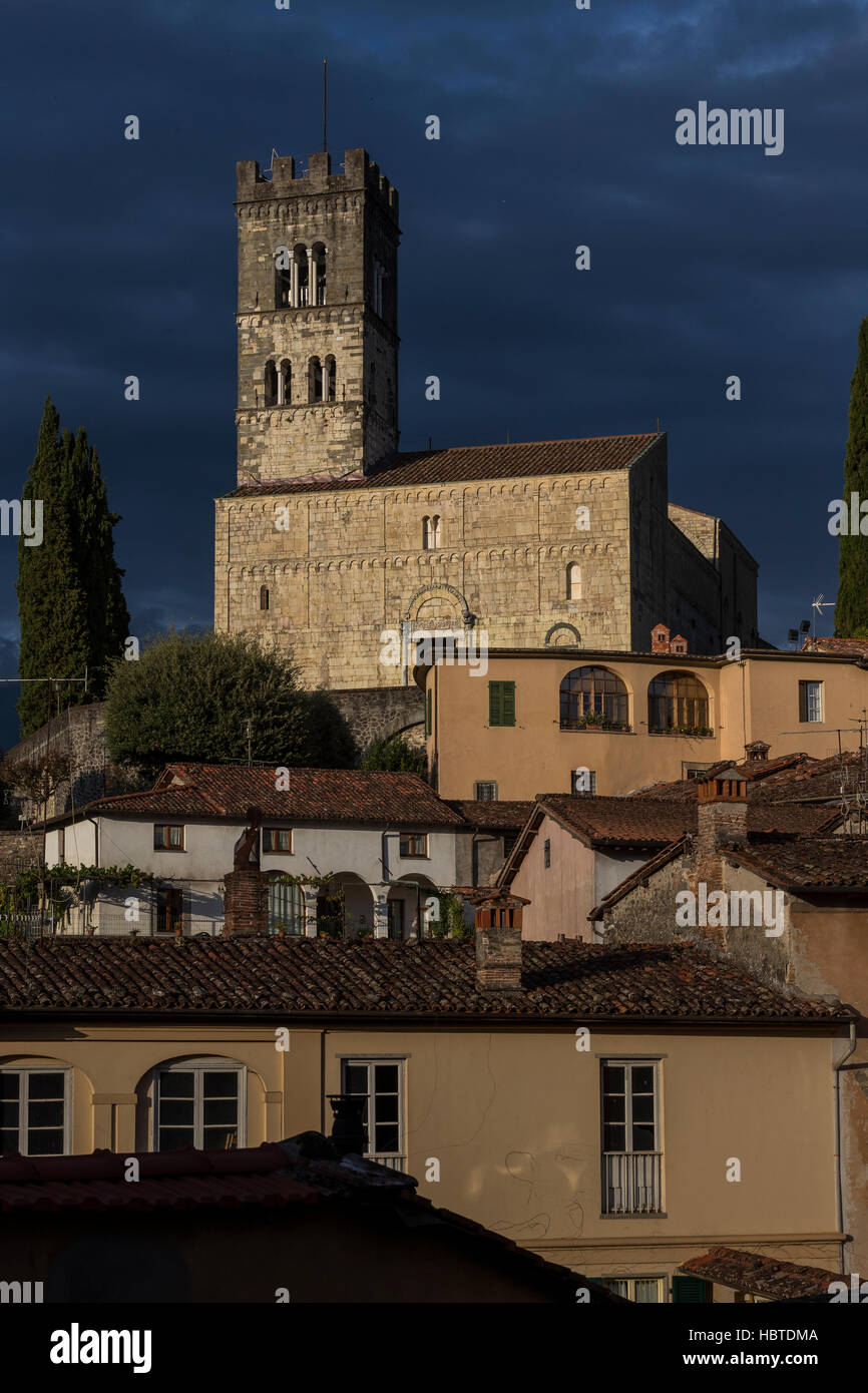 The medieval hilltop town of Barga, in Tuscany, Italy Stock Photo - Alamy