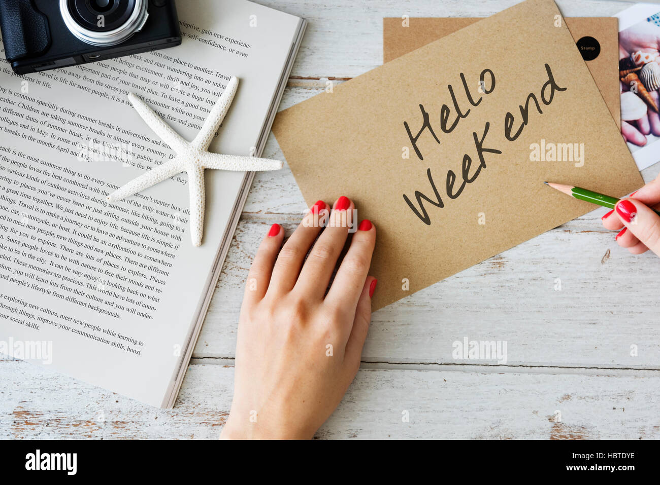 Be Happy Fun Weekends Concept Stock Photo - Alamy