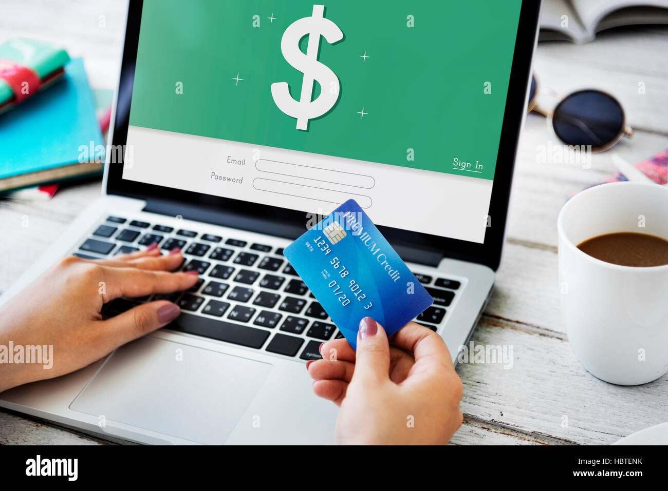 Dollar Sign Login Email Graphic Concept Stock Photo - Alamy