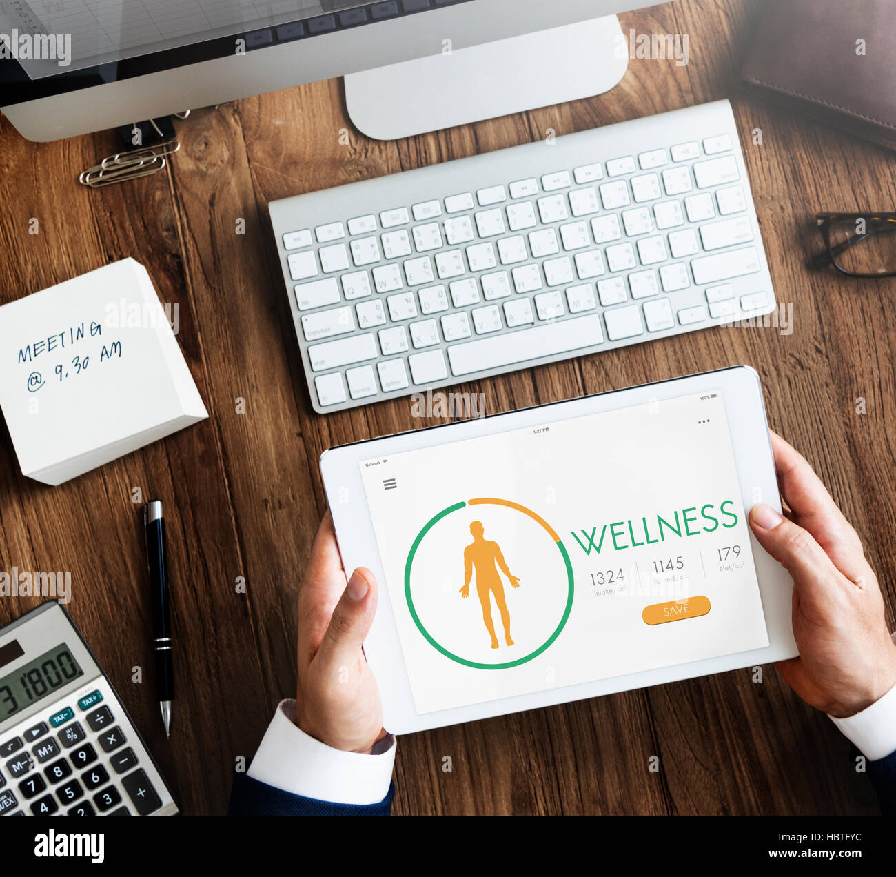 Calorie Counter Health Diet App Concept Stock Photo - Alamy