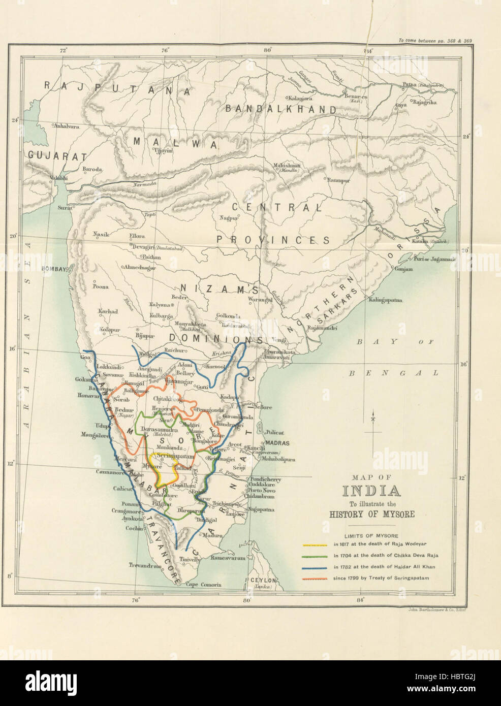 Mysore map hi-res stock photography and images - Alamy
