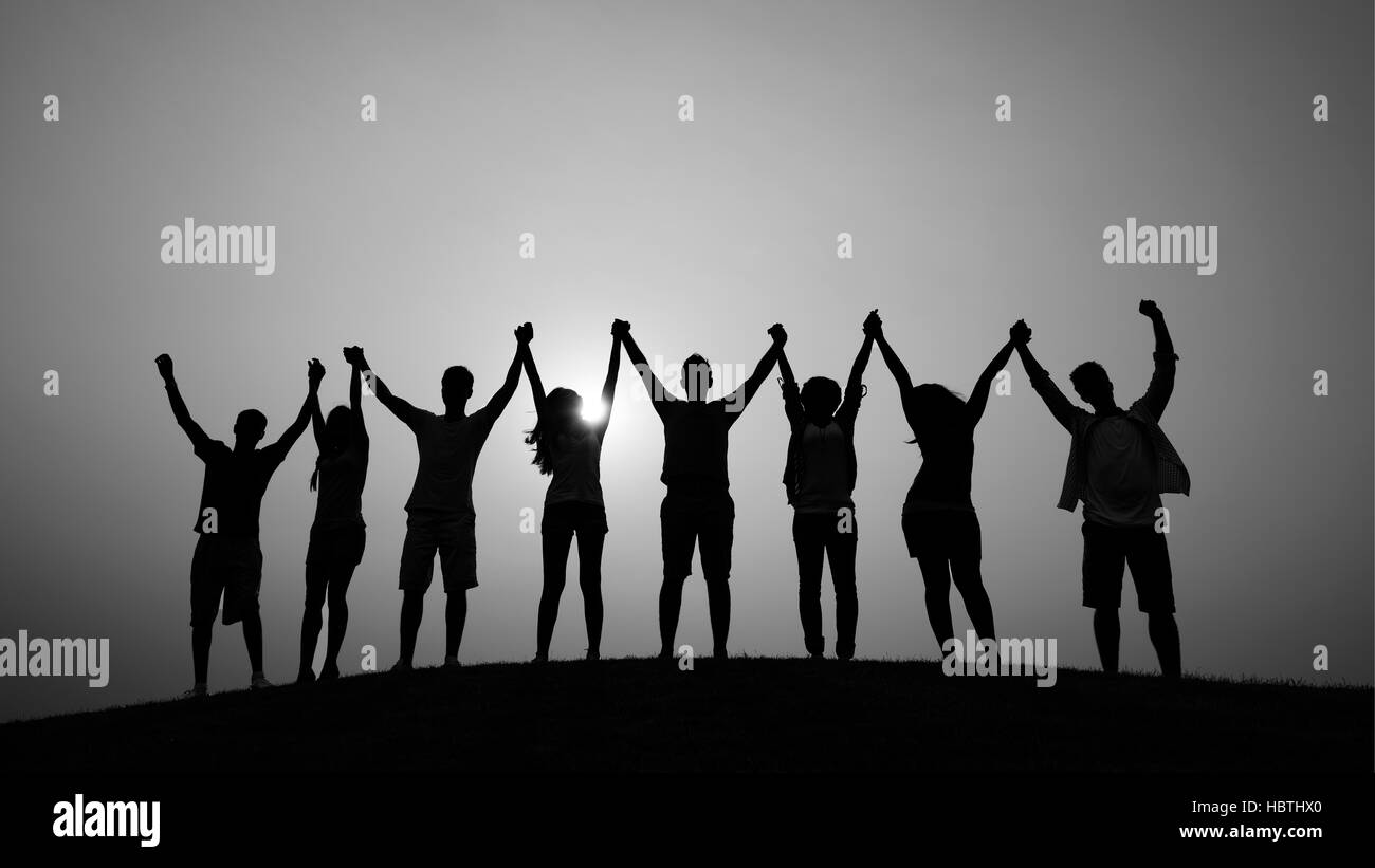Friends Hanging Out Together Concept Stock Photo - Alamy