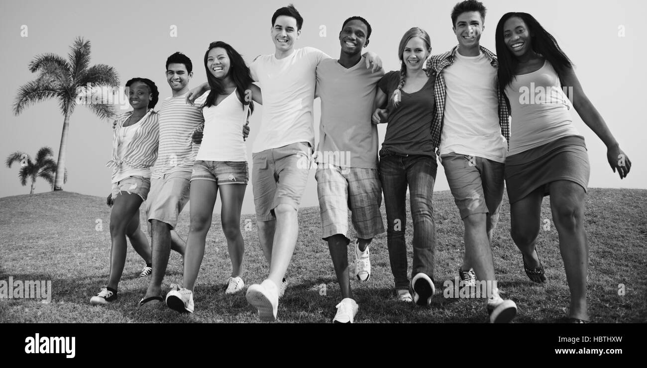 Black And White Race Friends