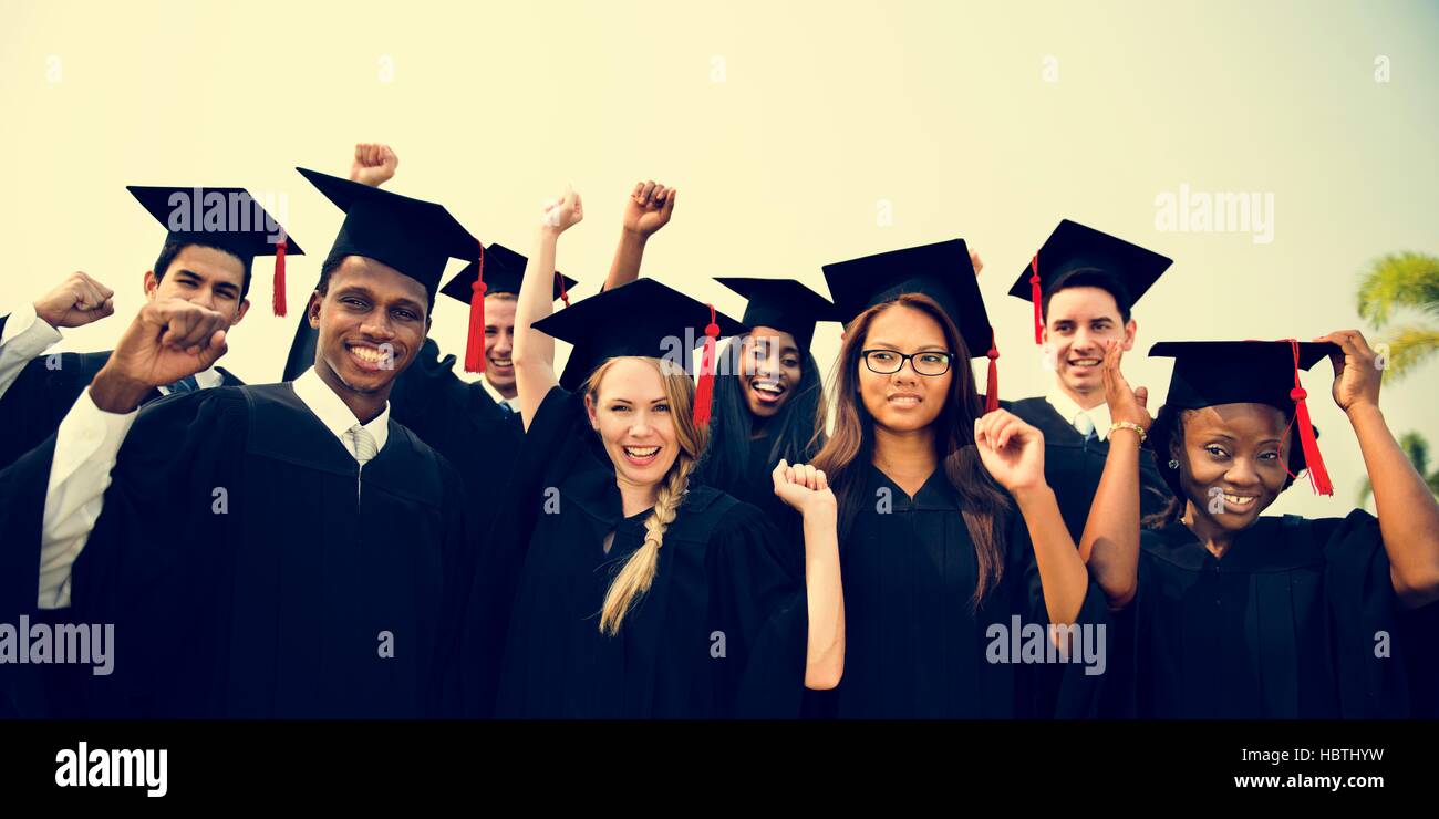 Young Students Graduation Ceremony Concept Stock Photo - Alamy