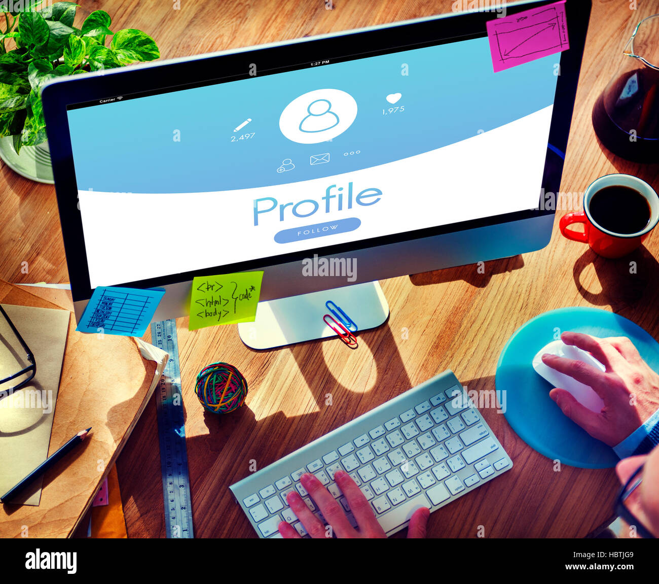 Profile user account registration hi-res stock photography and images ...