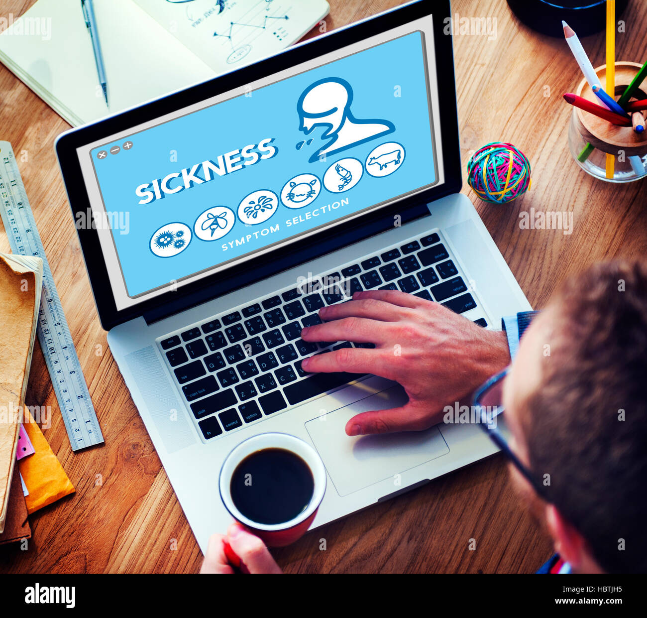 Sickness Allergy Disorder Sickness Healthcare Concept Stock Photo - Alamy