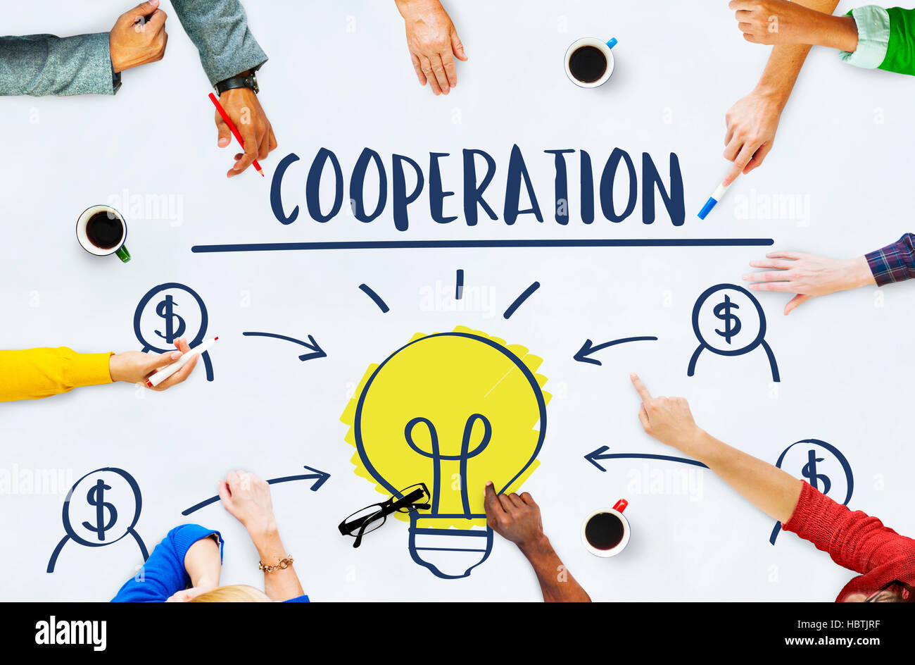 Cooperation Alliance Company Unity Teamwork Concept Stock Photo - Alamy