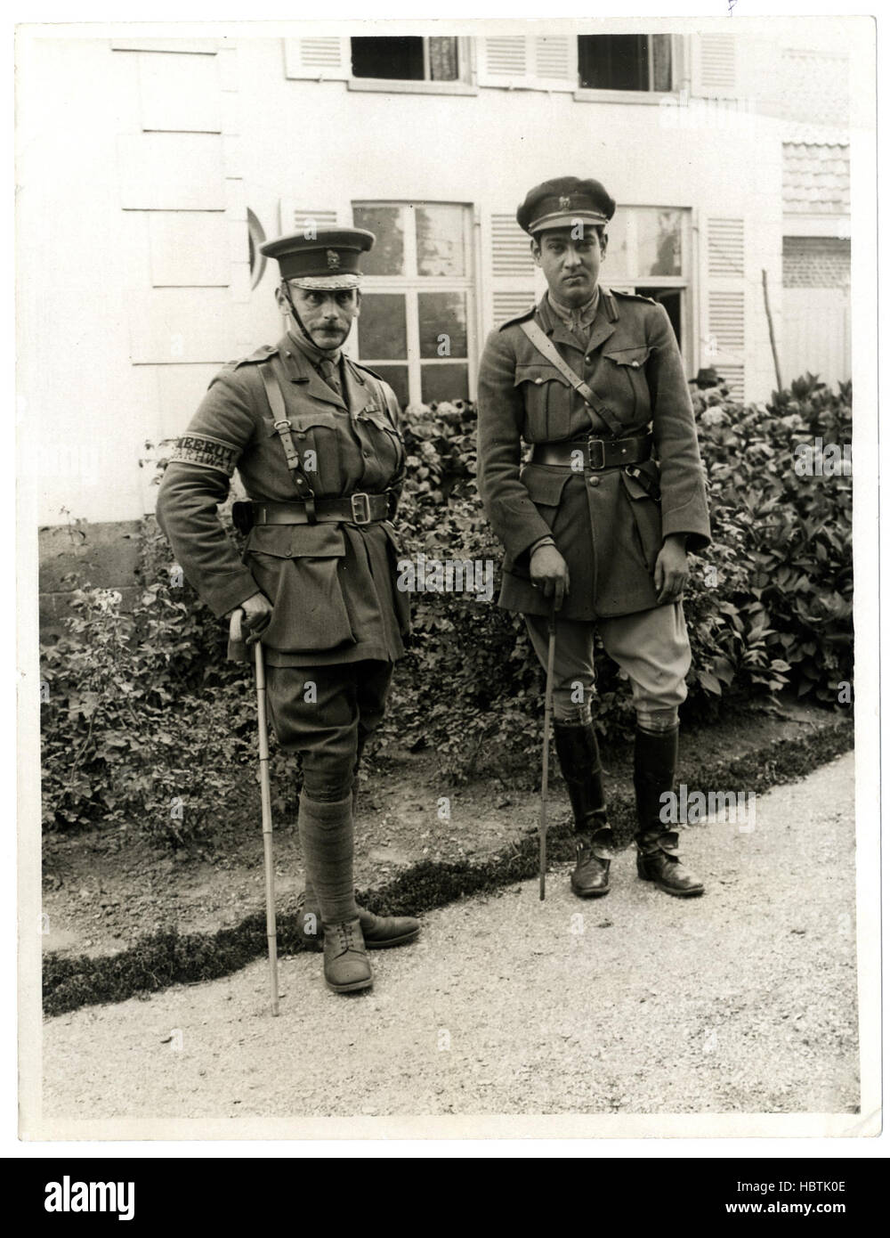 The image shows Lieutenant Hitendra of Kuch Behar with a staff officer ...