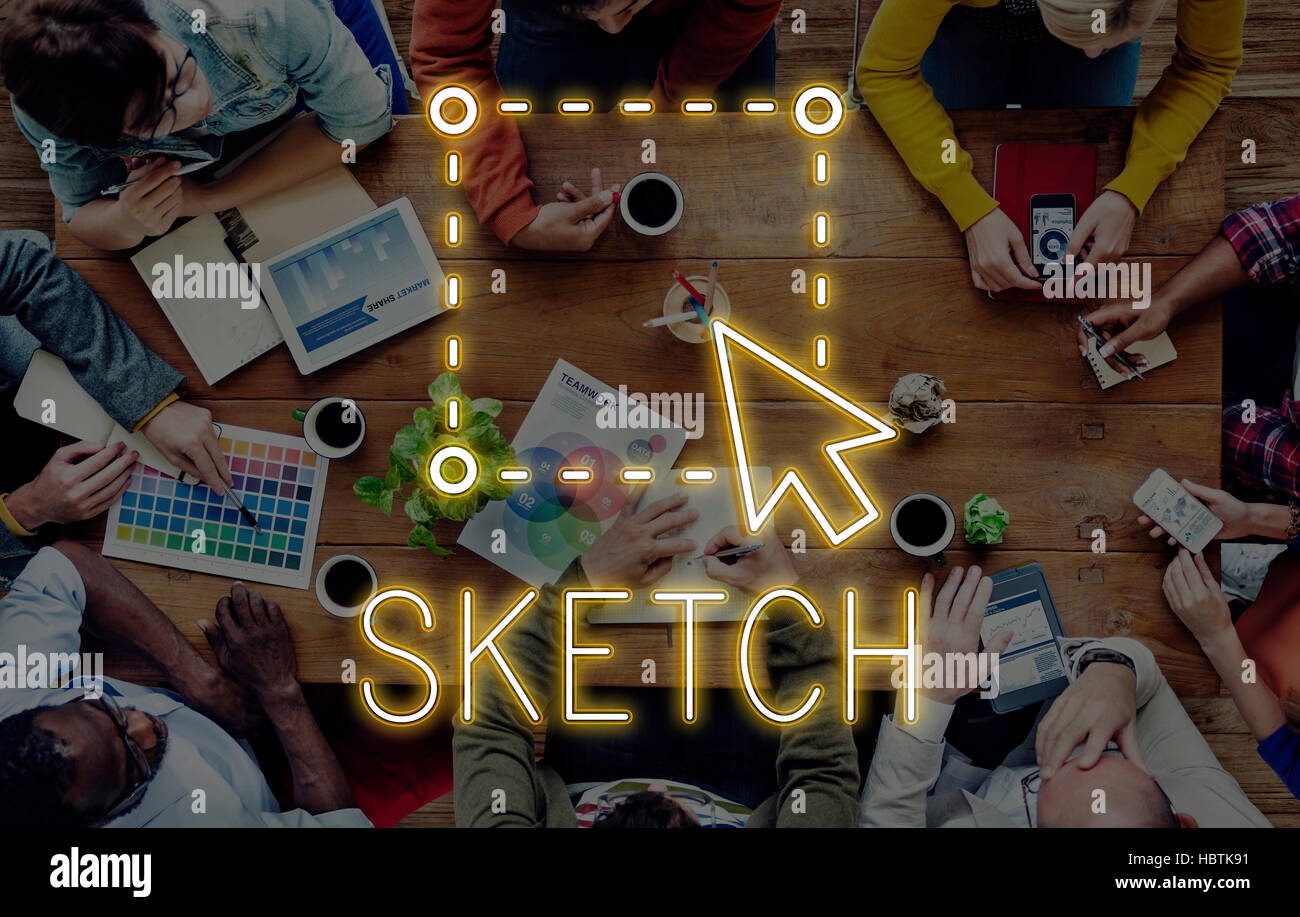 Art Create Draft Imagine Layout Outline Graphic Concept Stock Photo - Alamy