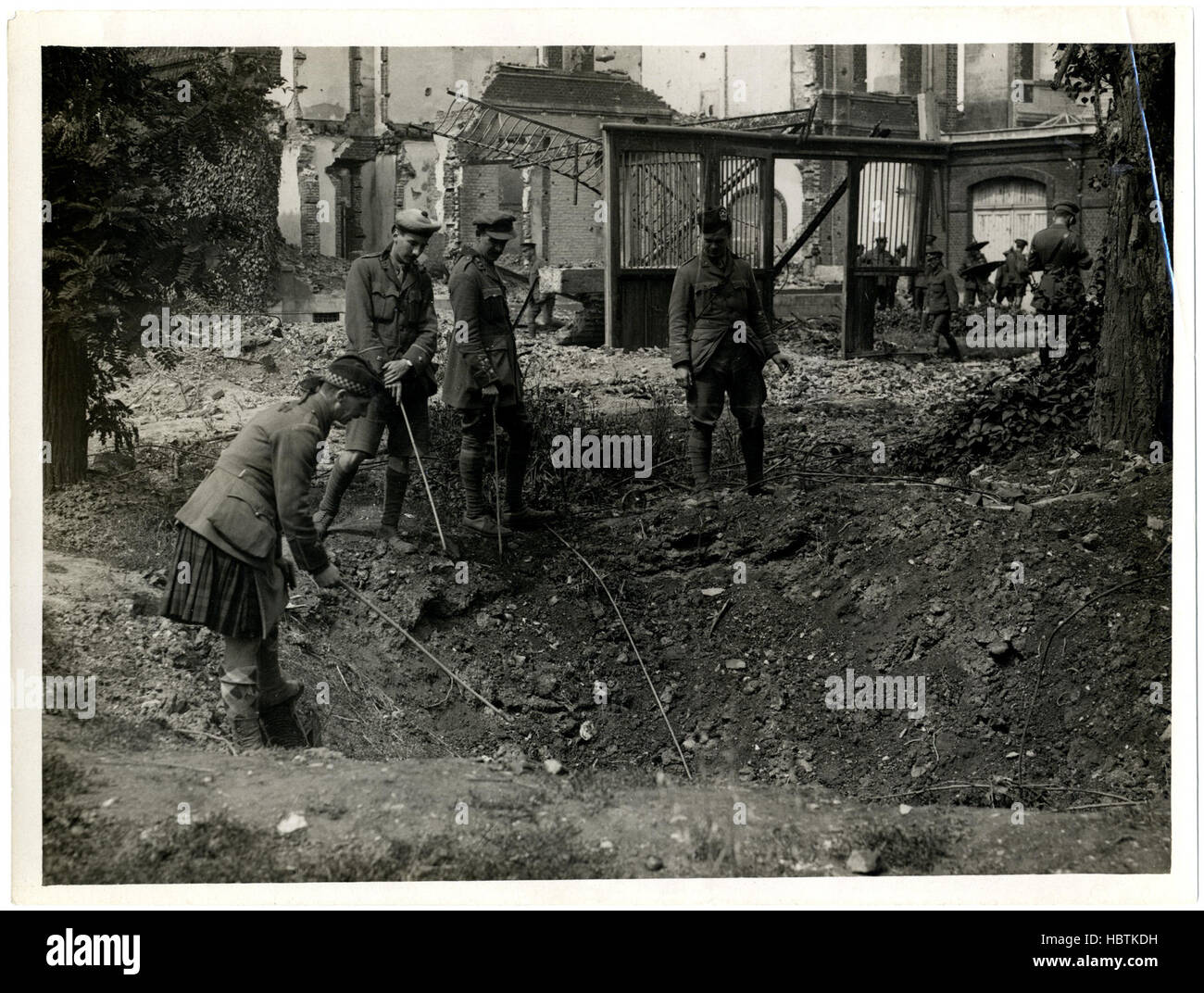 The effects of shell fire [Laventie, France] Photographer H D Stock ...
