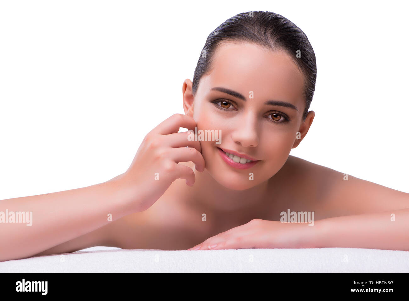 Woman in spa health concept Stock Photo - Alamy