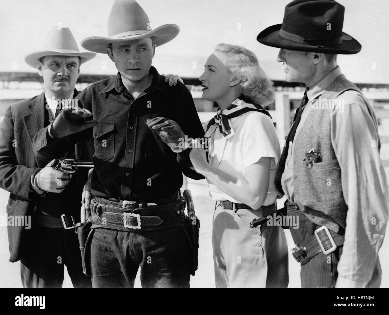 FRONTIER TOWN, from left: Ed Cassidy, Tex Ritter, Ann Evers, Forrest ...