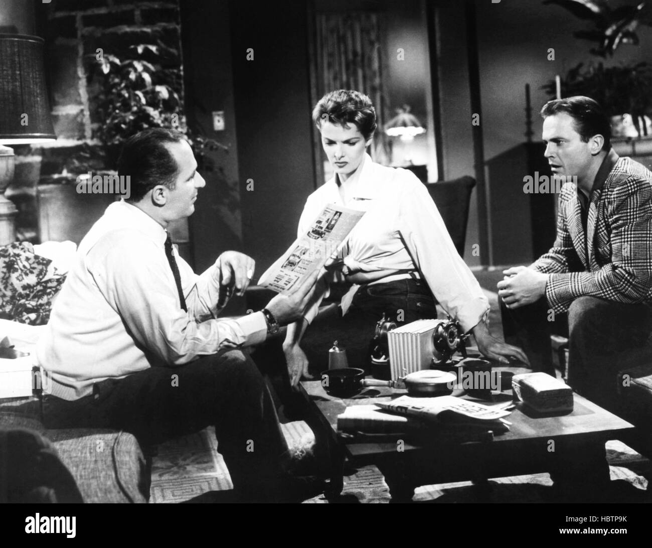 THE FUZZY PINK NIGHTGOWN, from left: Keenan Wynn, Jane Russell, Ralph ...