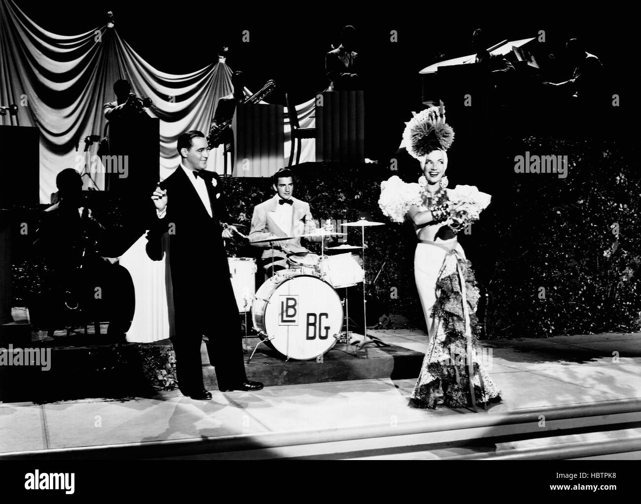 THE GANG'S ALL HERE, from left, Benny Goodman, Louis Bellson, (drummer ...