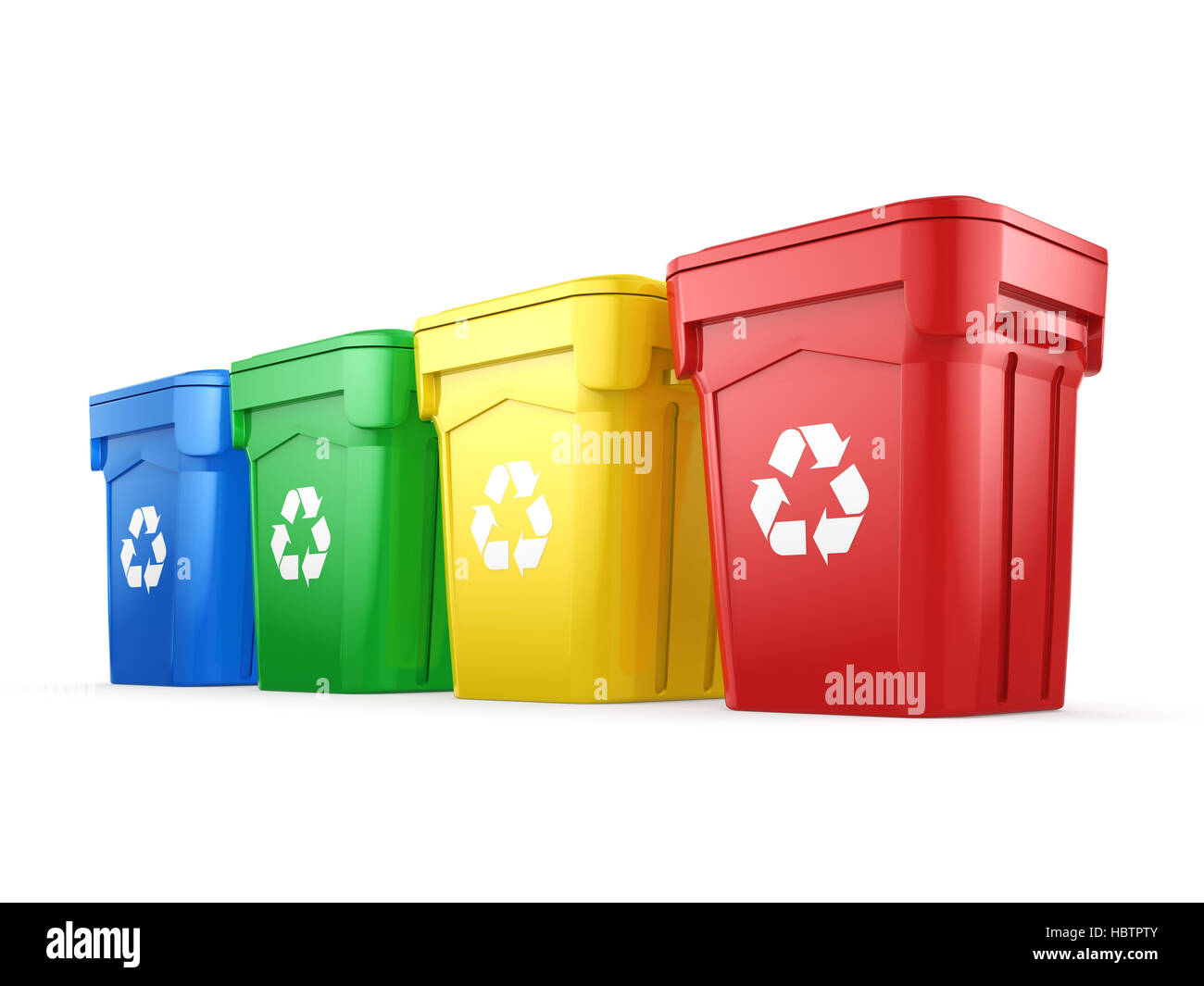 Multicolor Recycling Bins Stock Photo - Alamy