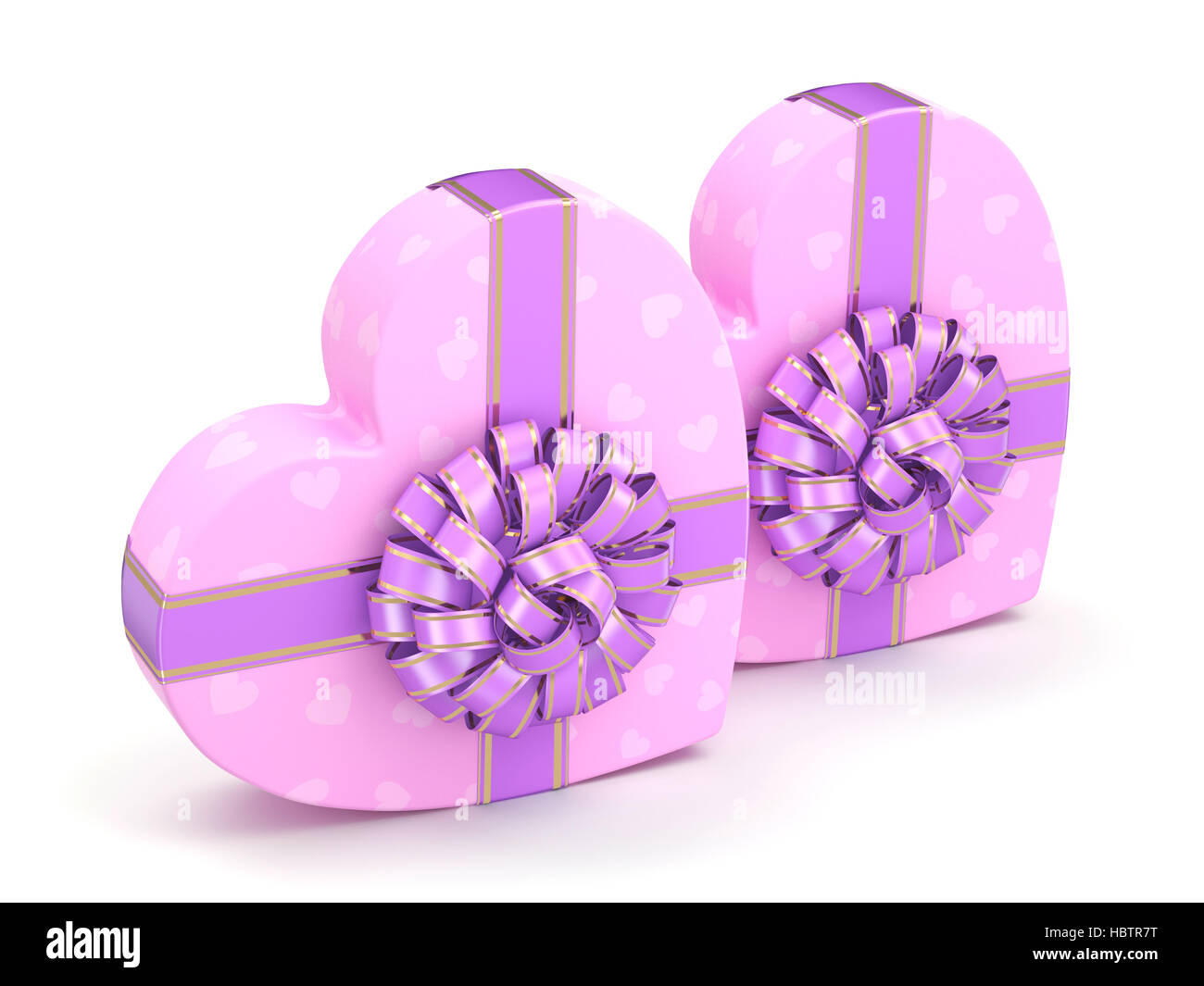 Pink boxes heart Stock Photo - Alamy