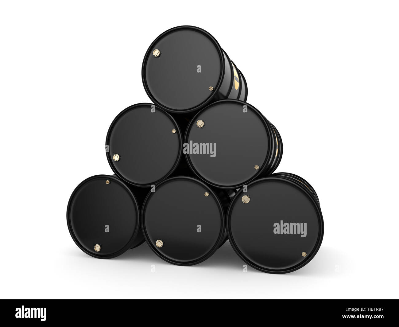 Black oil barrels Stock Photo - Alamy