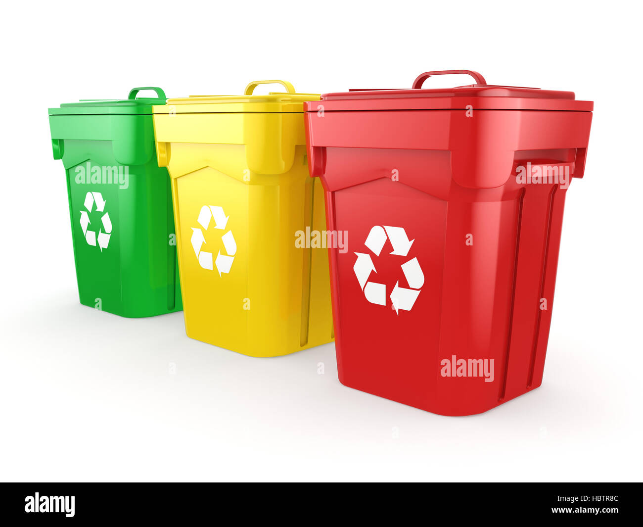Multicolor Recycling Bins Stock Photo - Alamy