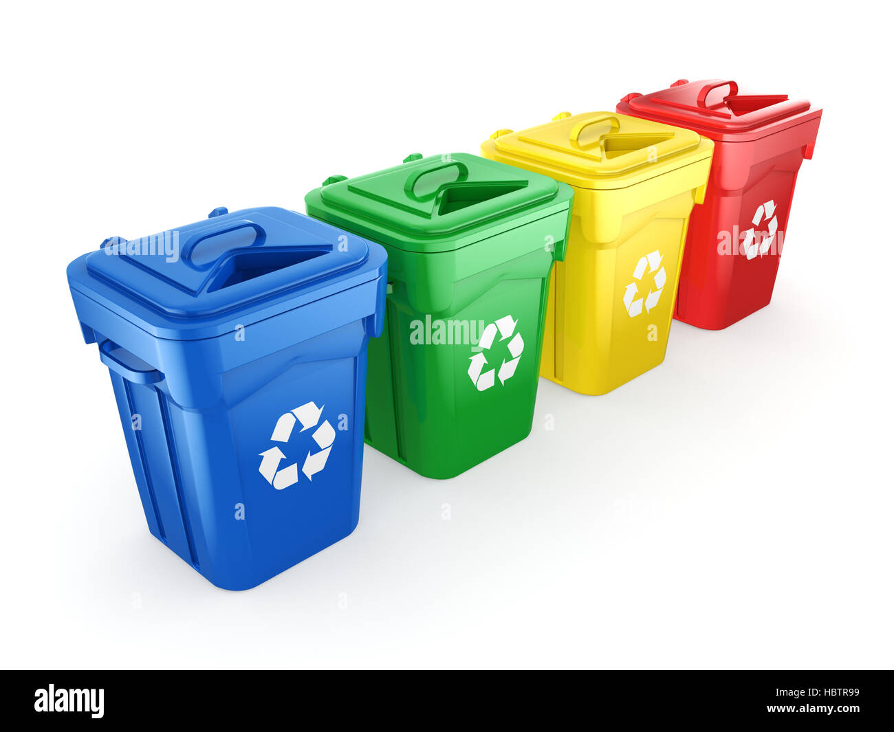 Multicolor Recycling Bins Stock Photo - Alamy