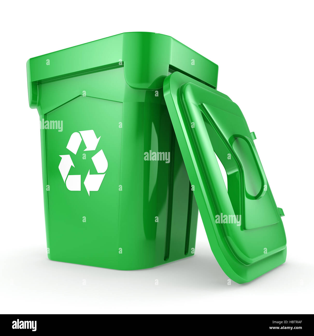 Green recycling Bin Stock Photo - Alamy