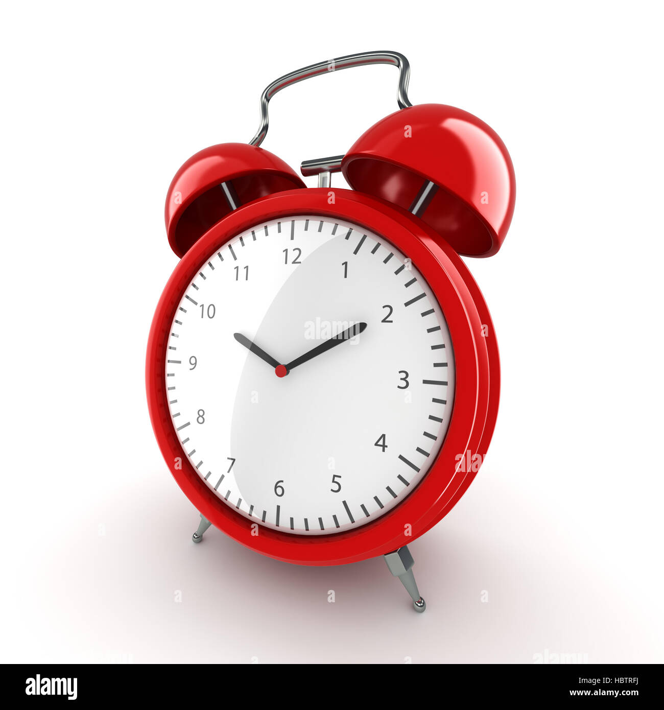 Red alarm clock Stock Photo - Alamy