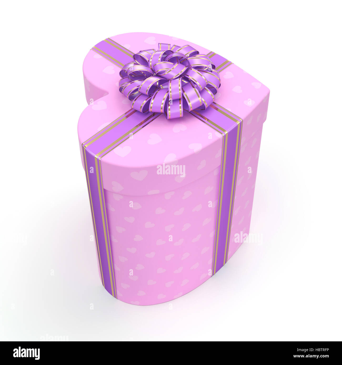 Pink box heart Stock Photo - Alamy