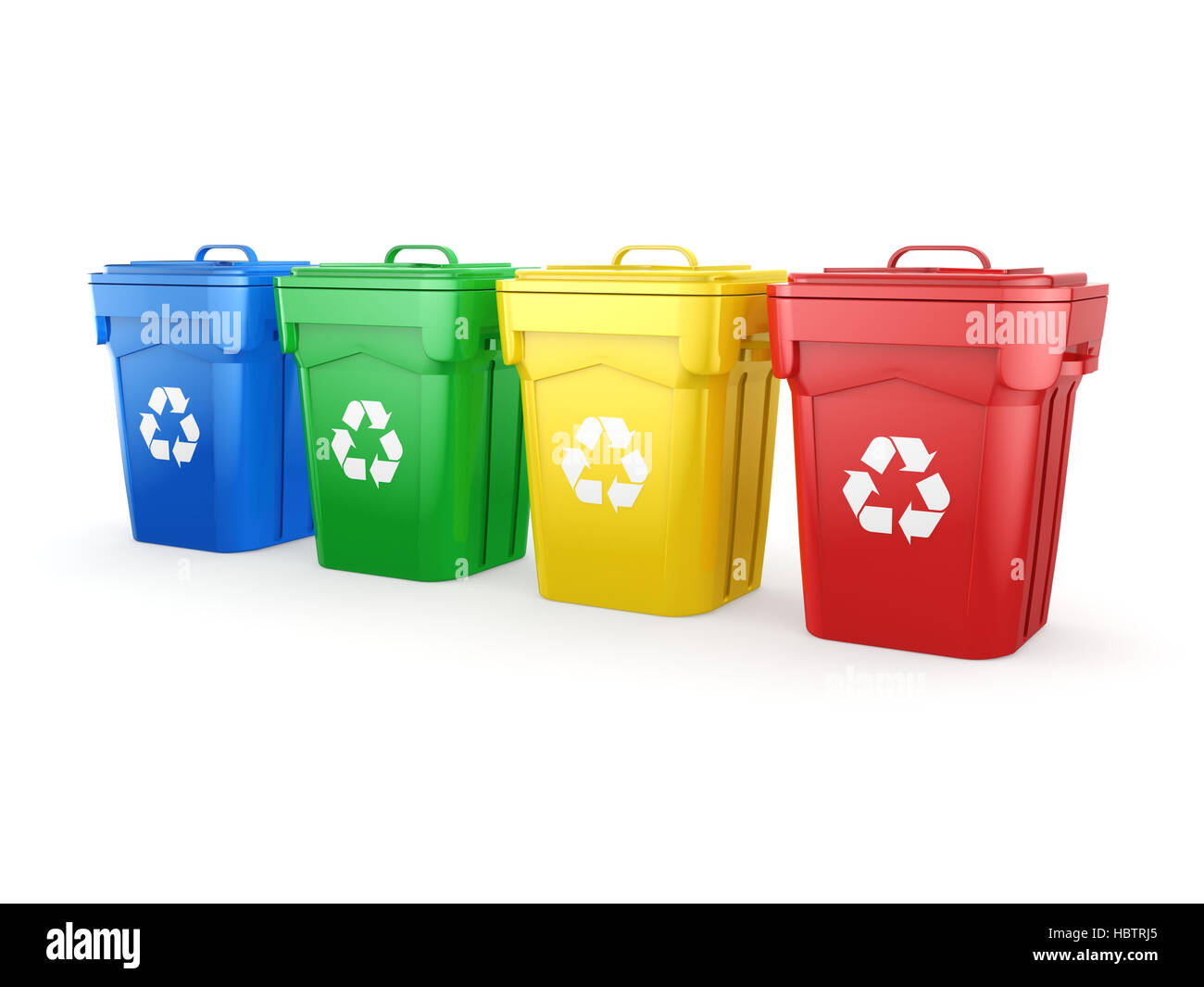 Multicolor Recycling Bins Stock Photo - Alamy