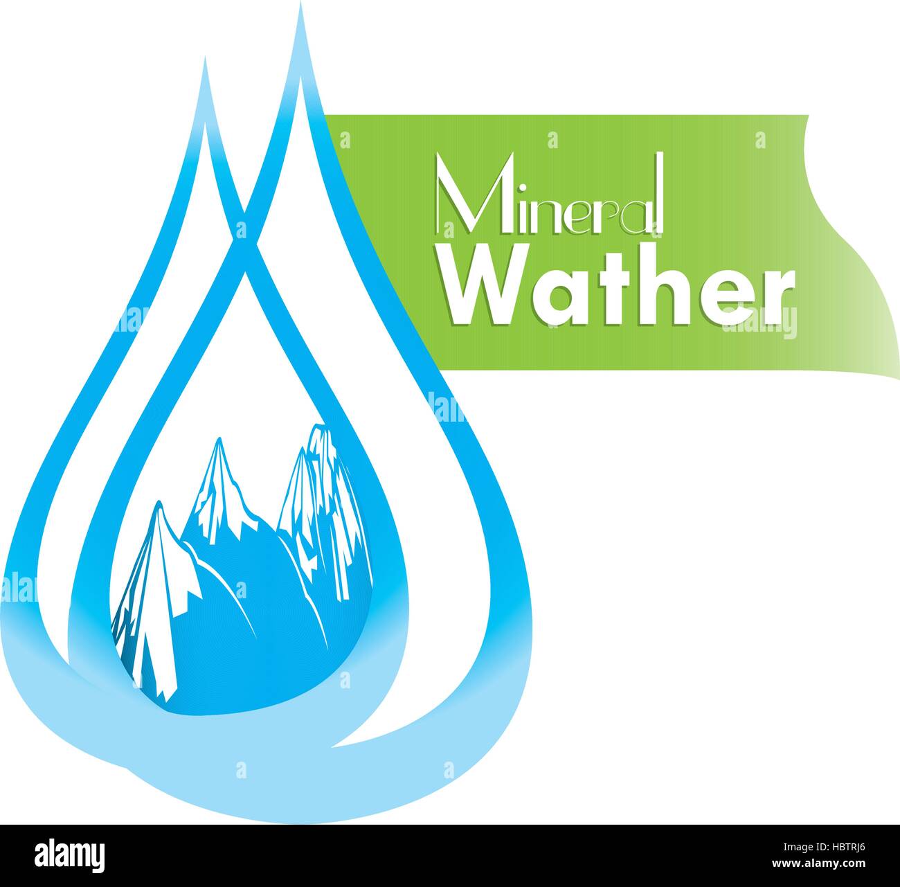 Isolated abstract mineral water logo, Vector illustration Stock Vector ...