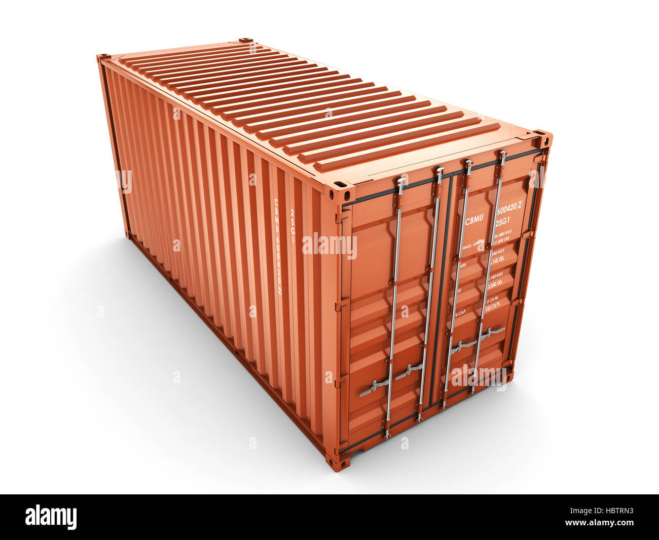 Isolated cargo container Stock Photo - Alamy