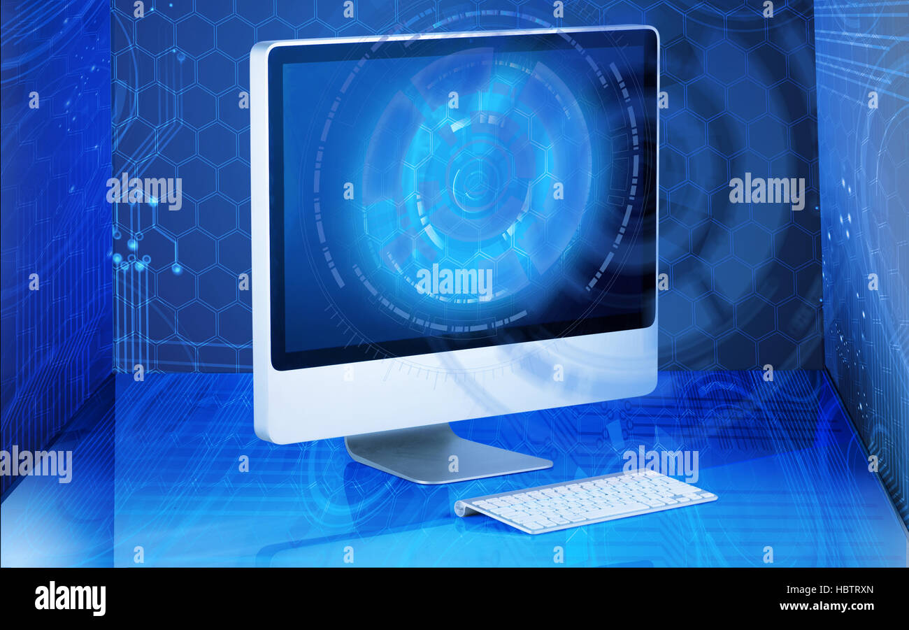 Computer screen in business concept Stock Photo - Alamy