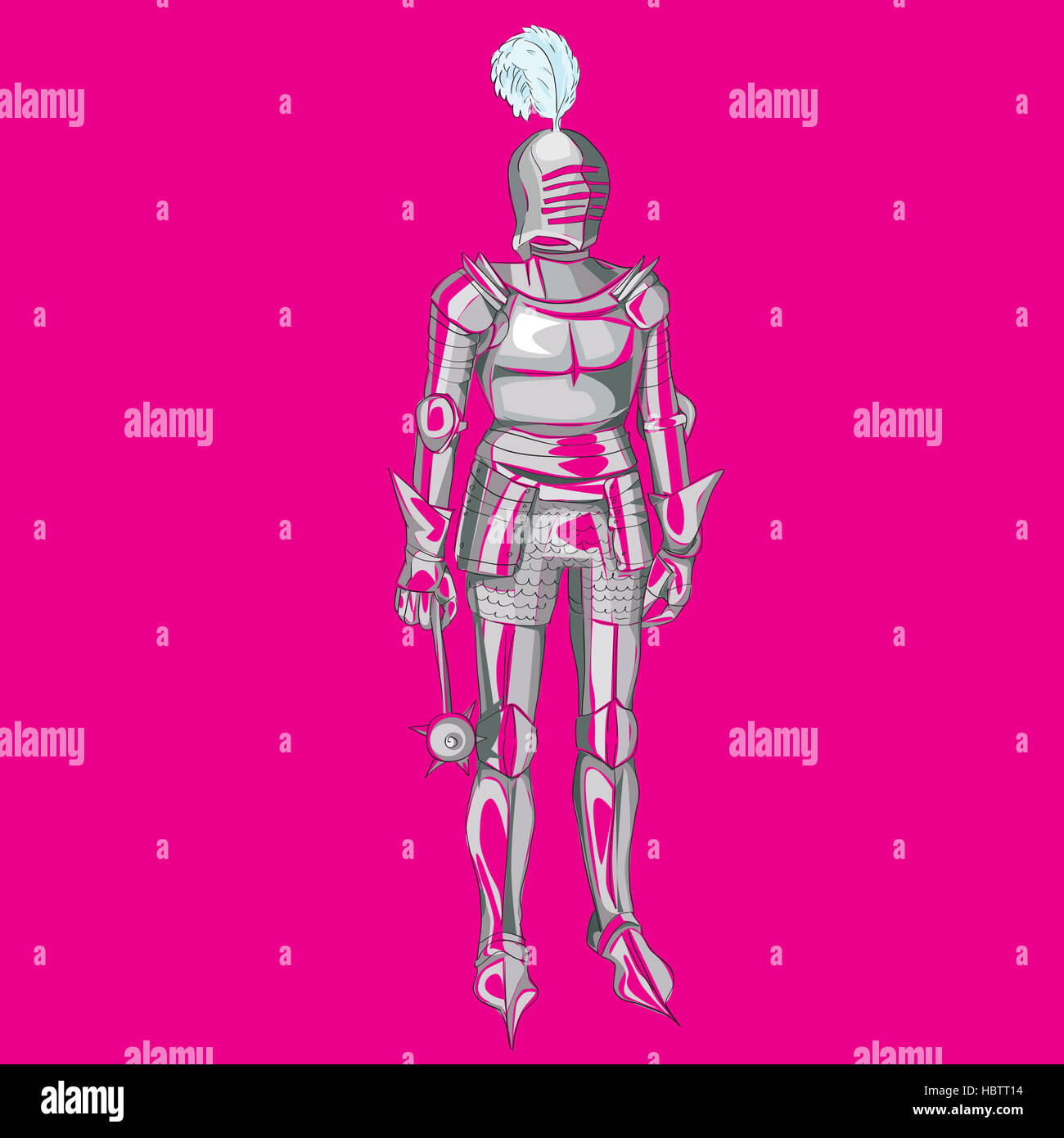 Armour illustration medieval hi-res stock photography and images - Alamy