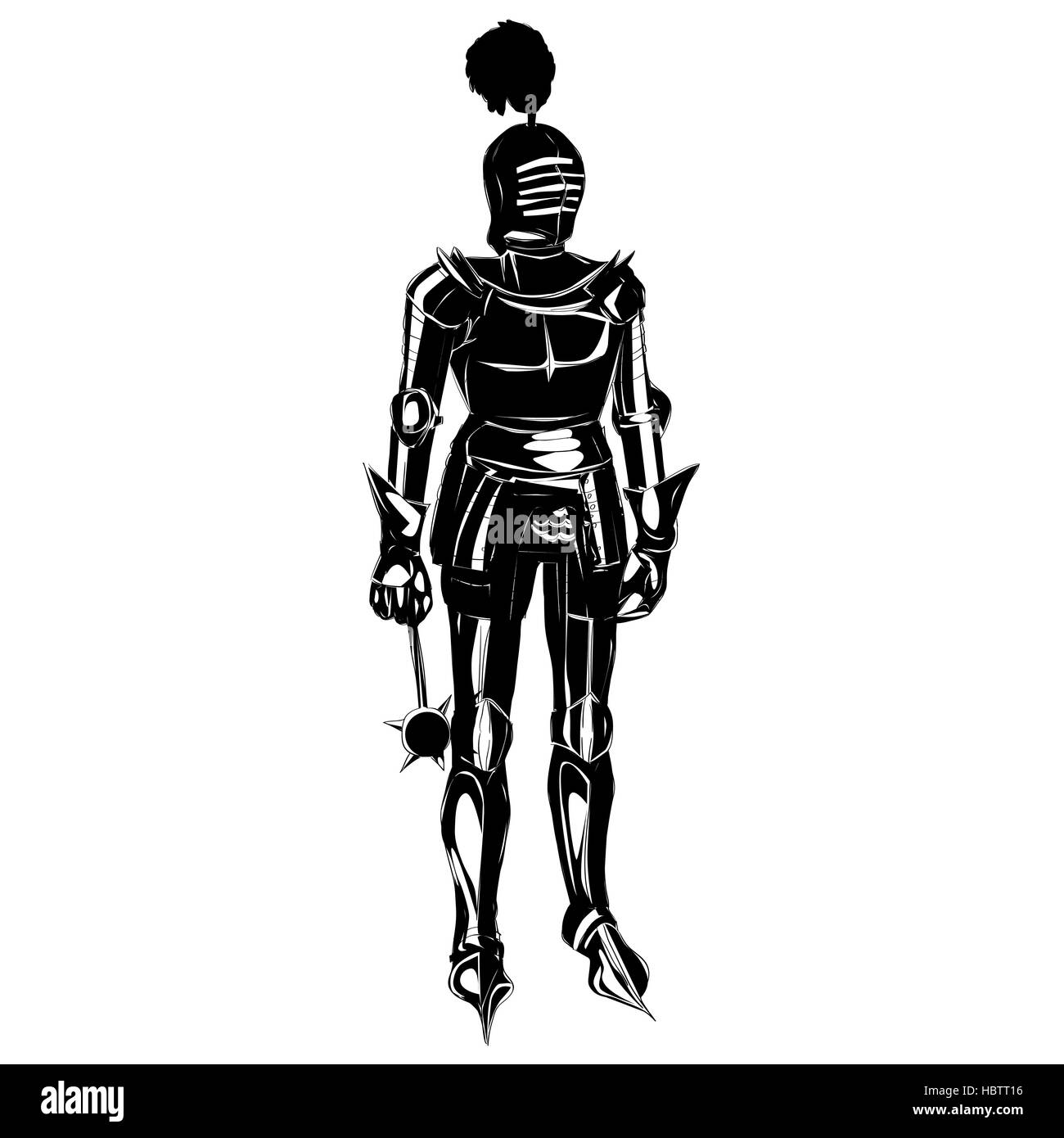 medieval armour silhouette Stock Photo - Alamy
